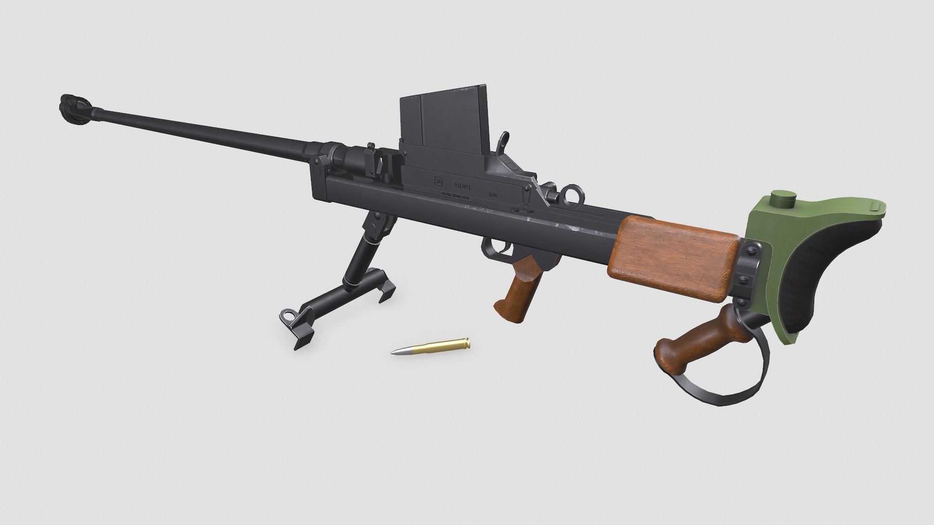 Boys Anti-tank Rifle Low-poly PBR 3D Model - TurboSquid 2148375