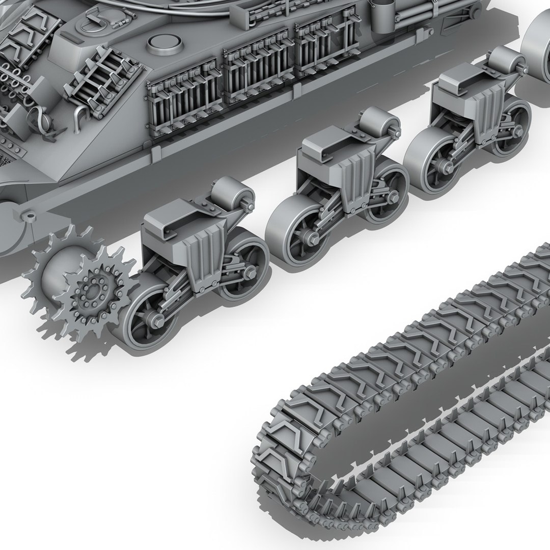 3d model m4 sherman arv tank