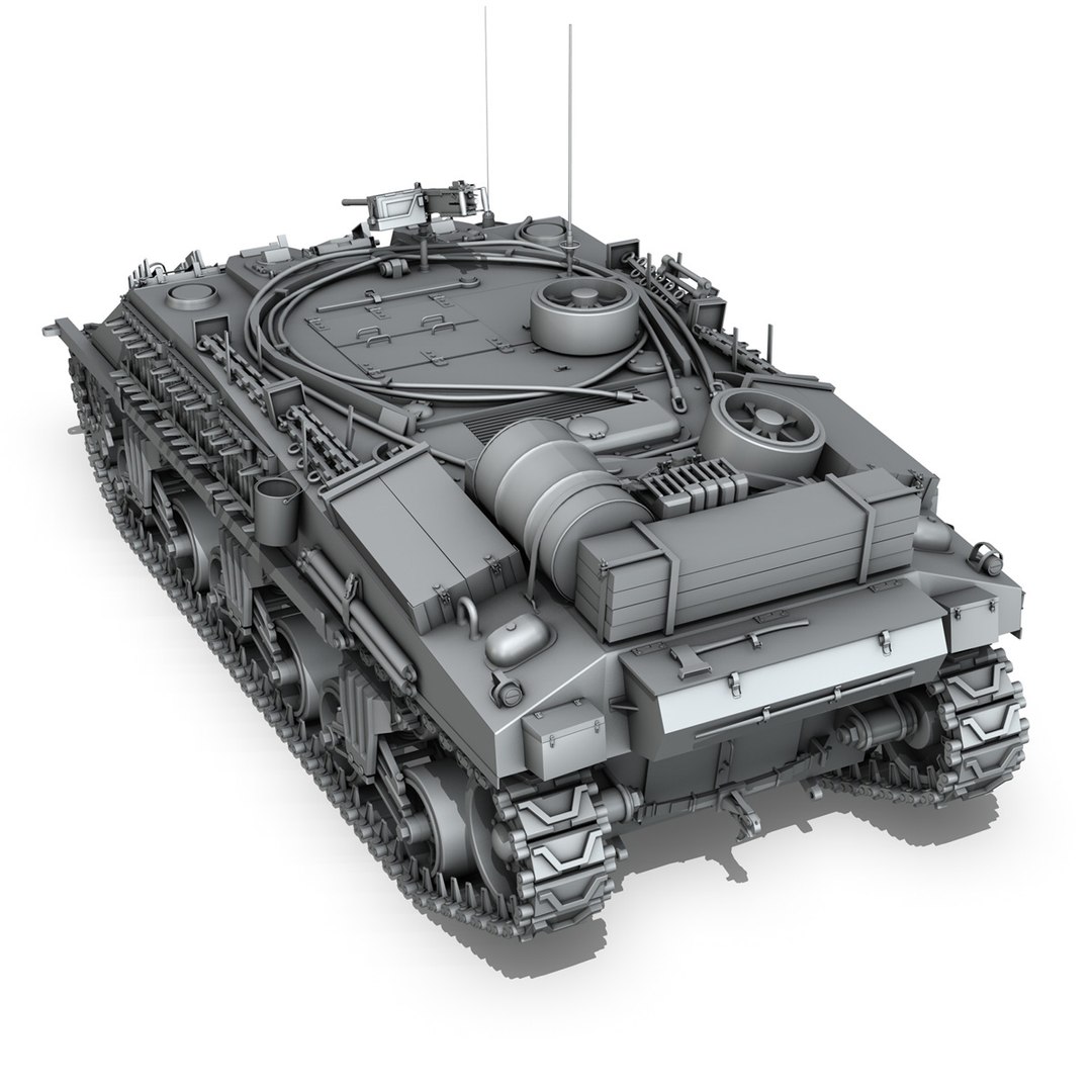3d model m4 sherman arv tank