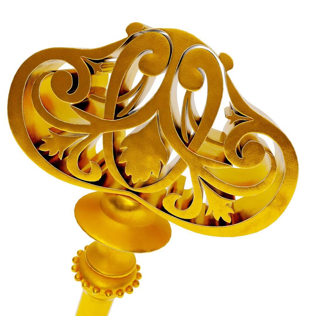 Antique gold key 3d model model - TurboSquid 1976946
