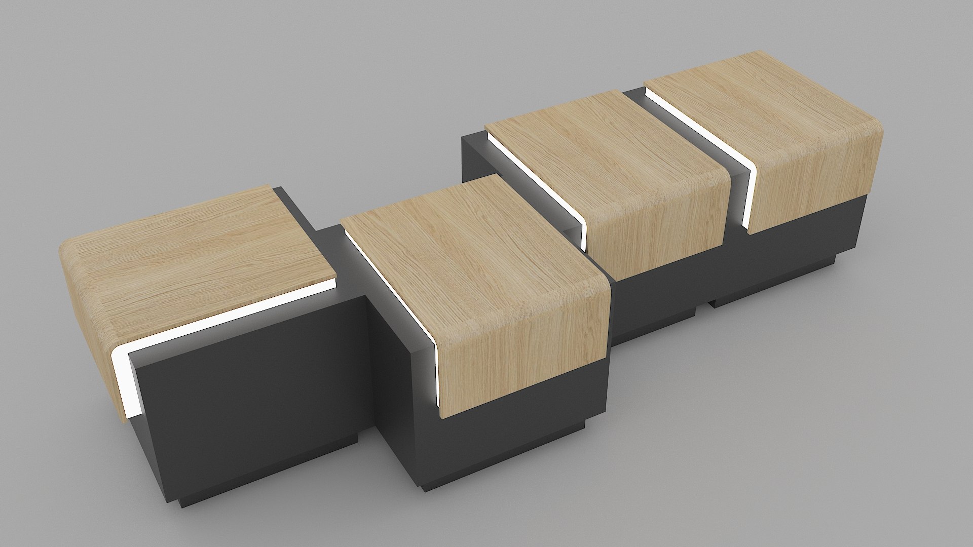 Modular Bench Model - TurboSquid 1920121