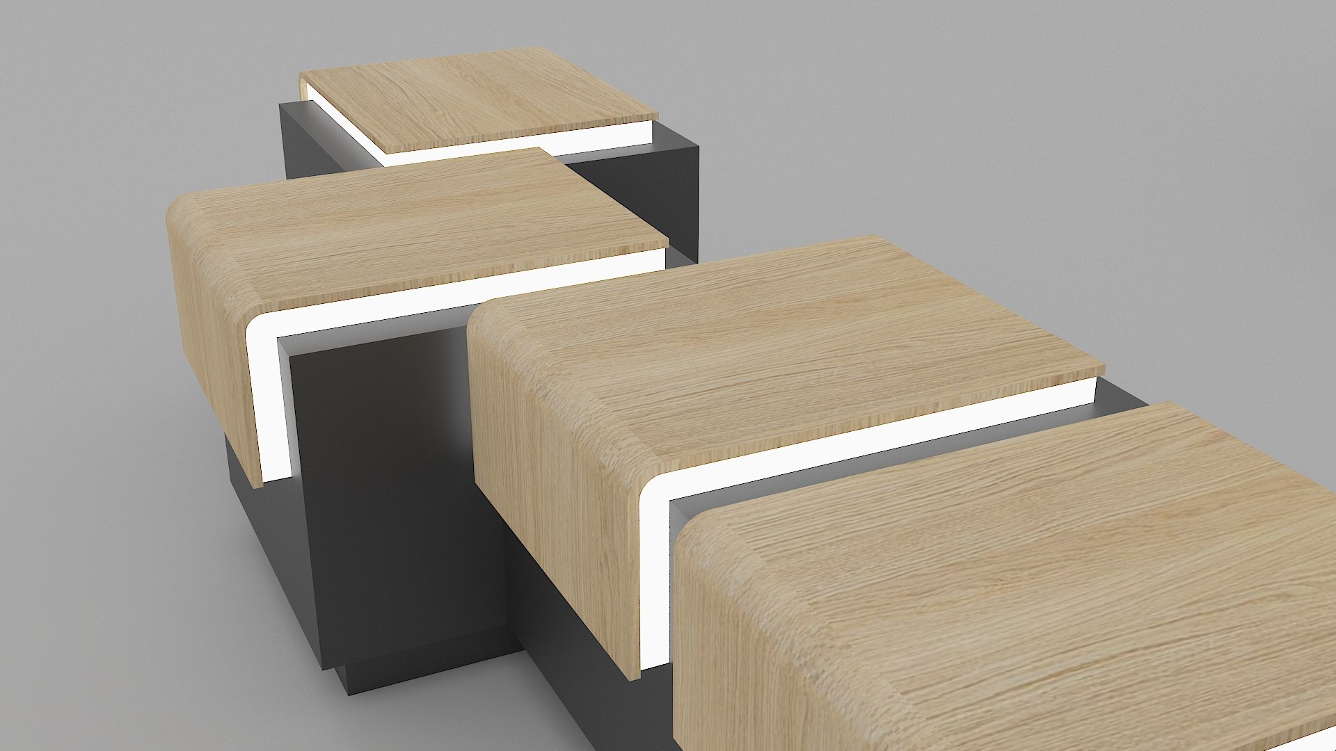 Modular Bench Model - TurboSquid 1920121