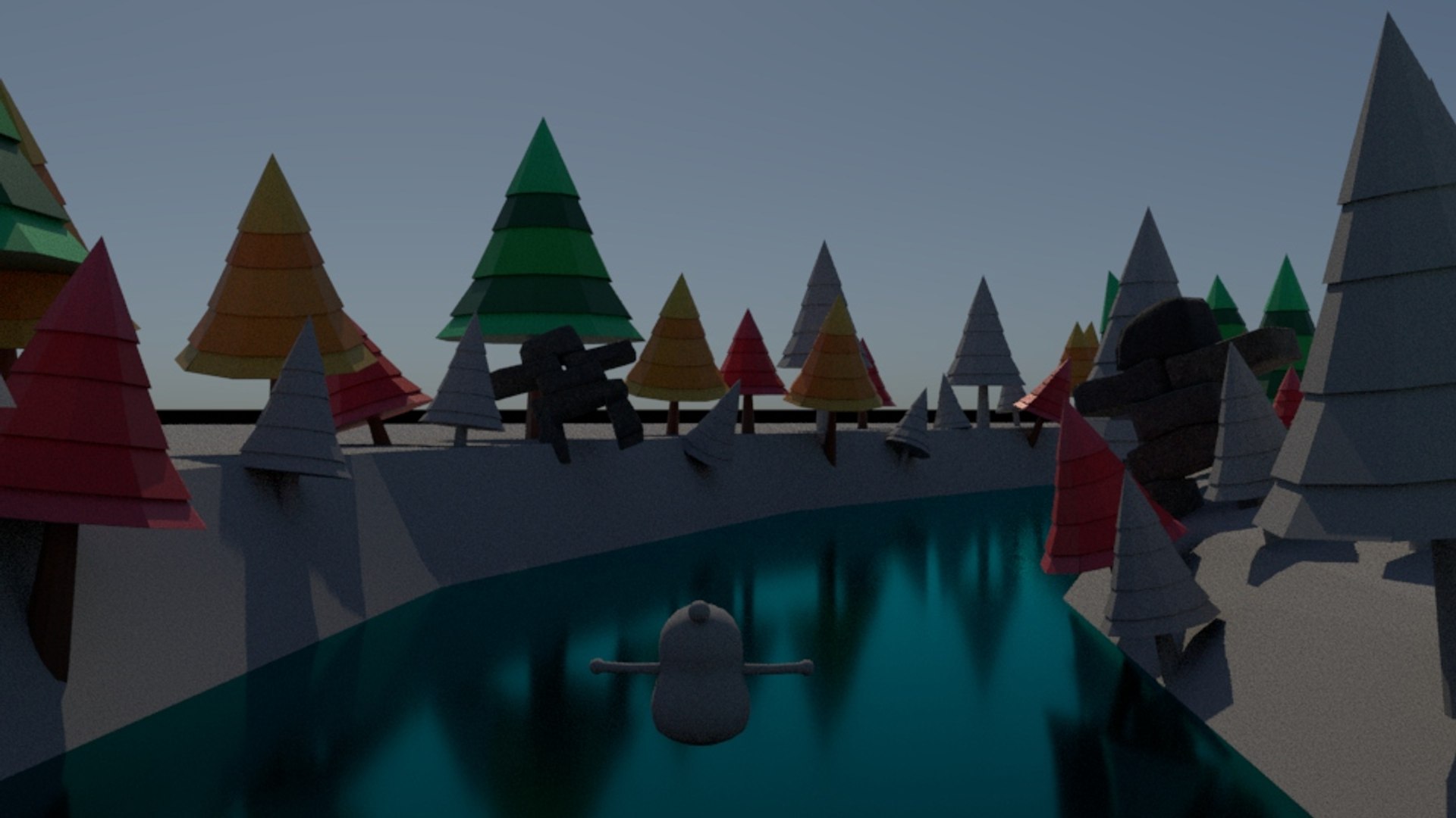 3D Videogame Forest - TurboSquid 1675244