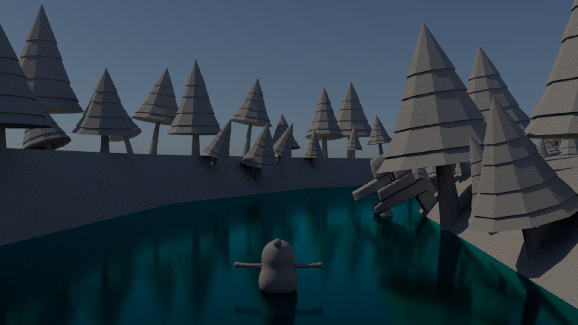 3D Videogame Forest - TurboSquid 1675244