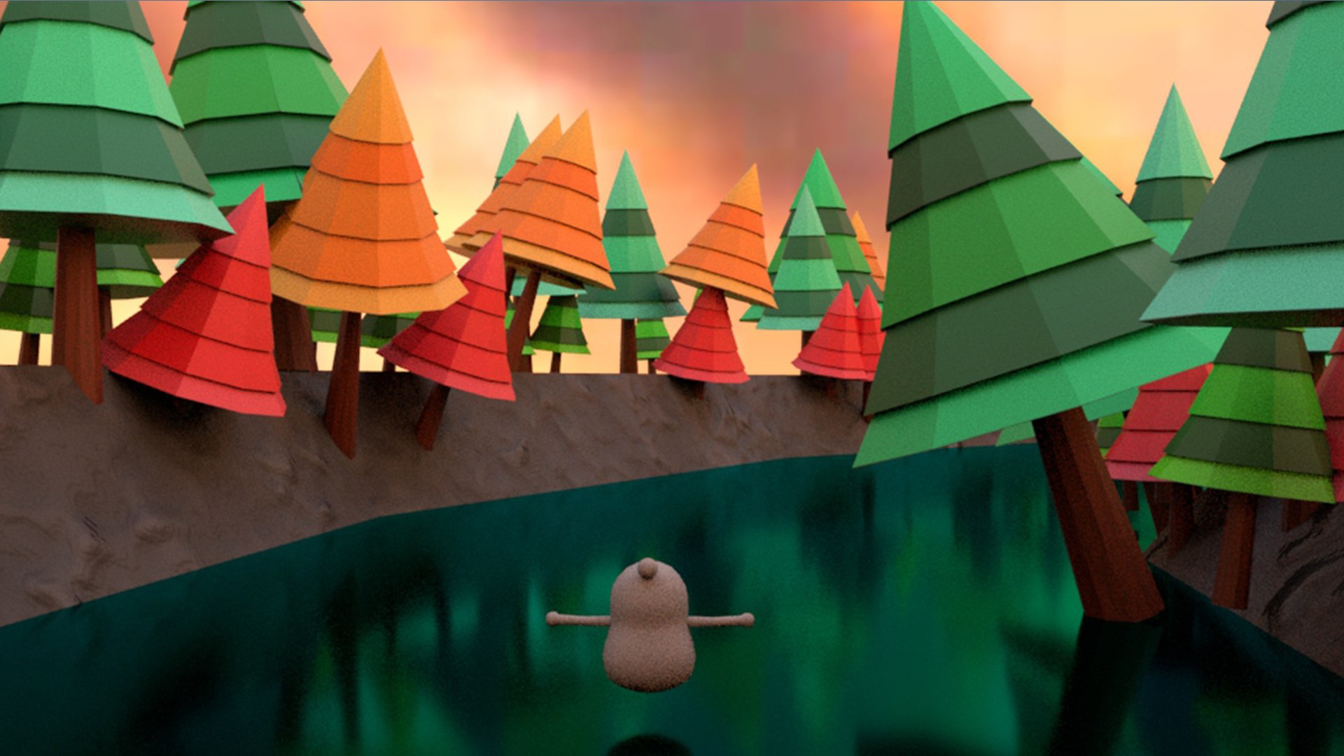 3D Videogame Forest - TurboSquid 1675244