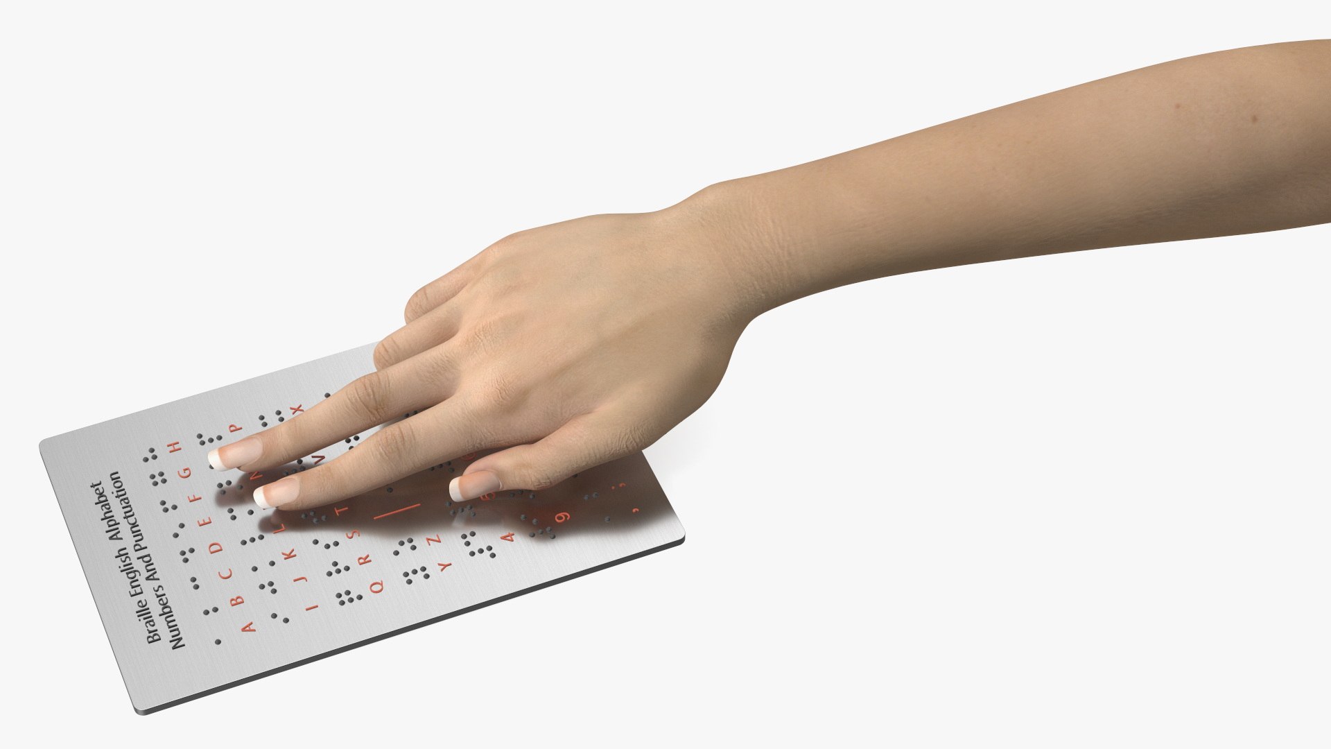 Braille Alphabet Board With Hand Model - TurboSquid 2376535