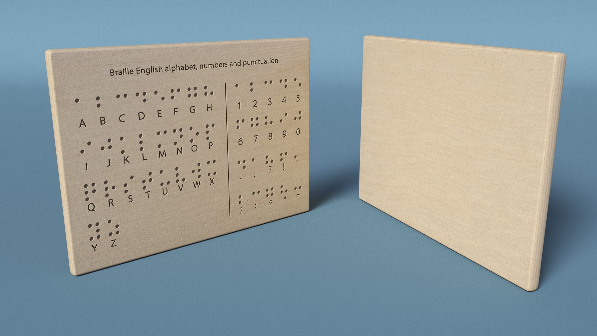 Braille Alphabet Board With Hand Model - TurboSquid 2376535