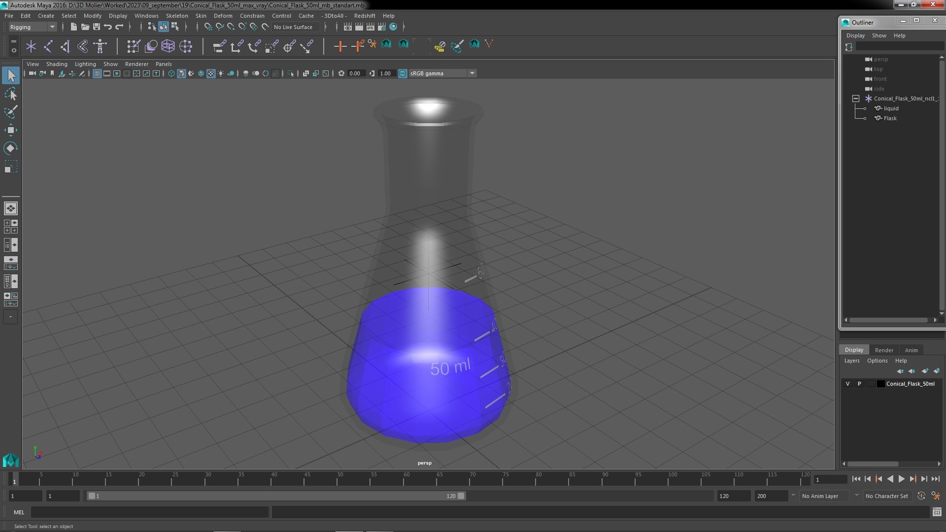 3D Conical Flask 50ml - TurboSquid 2129035