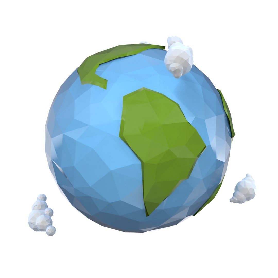 3d Model Stylized Planet Earth