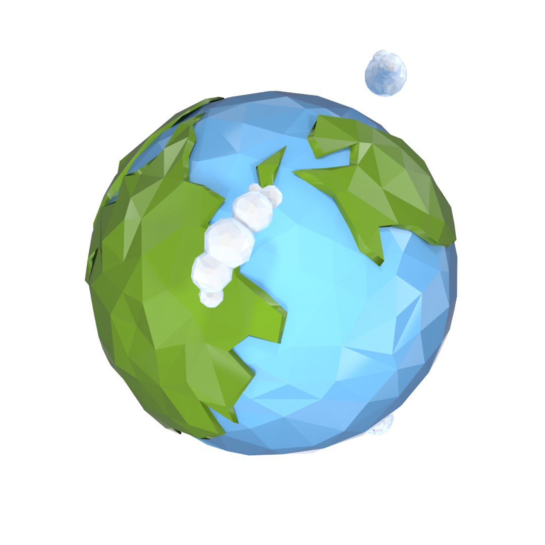 3d Model Stylized Planet Earth