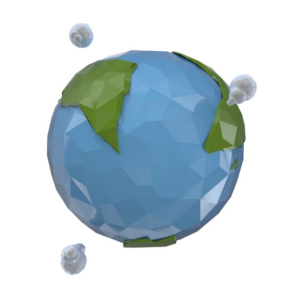 3d model stylized planet earth