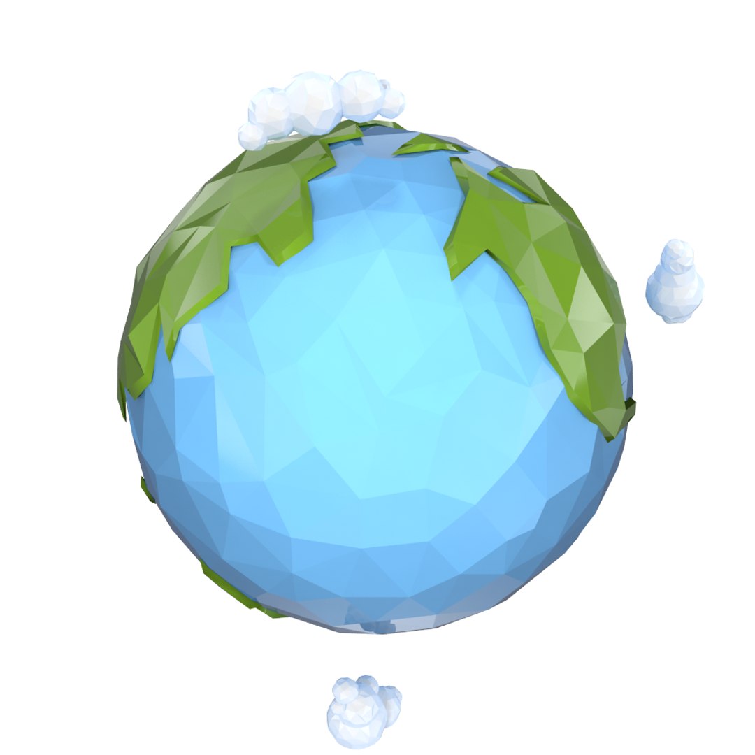 3d Model Stylized Planet Earth
