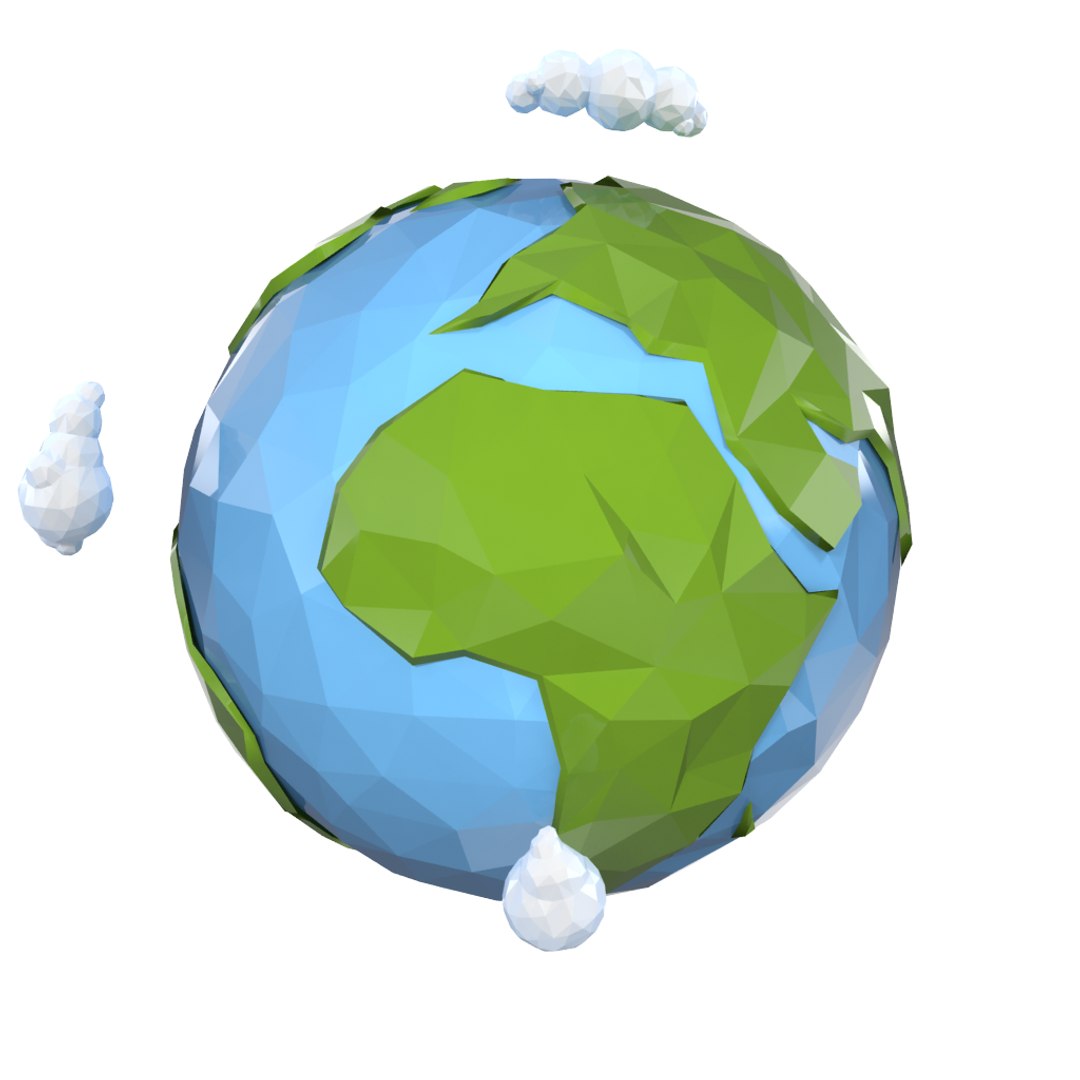 3d Model Stylized Planet Earth