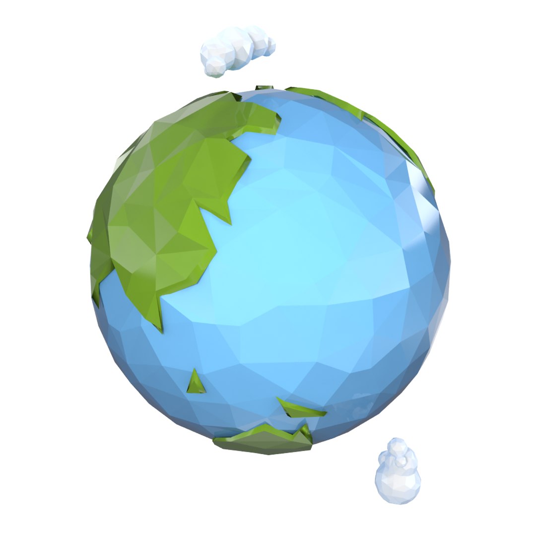 3d Model Stylized Planet Earth