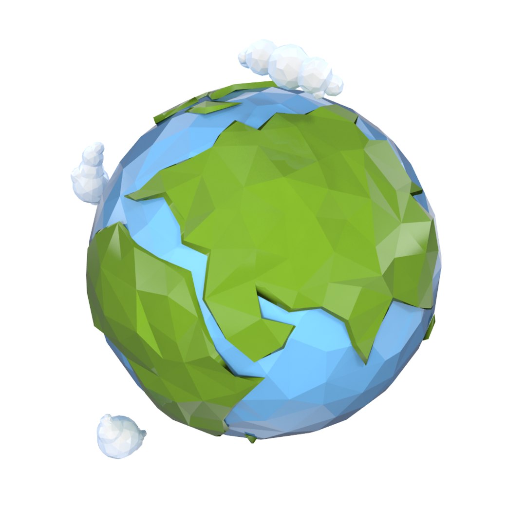 3d Model Stylized Planet Earth