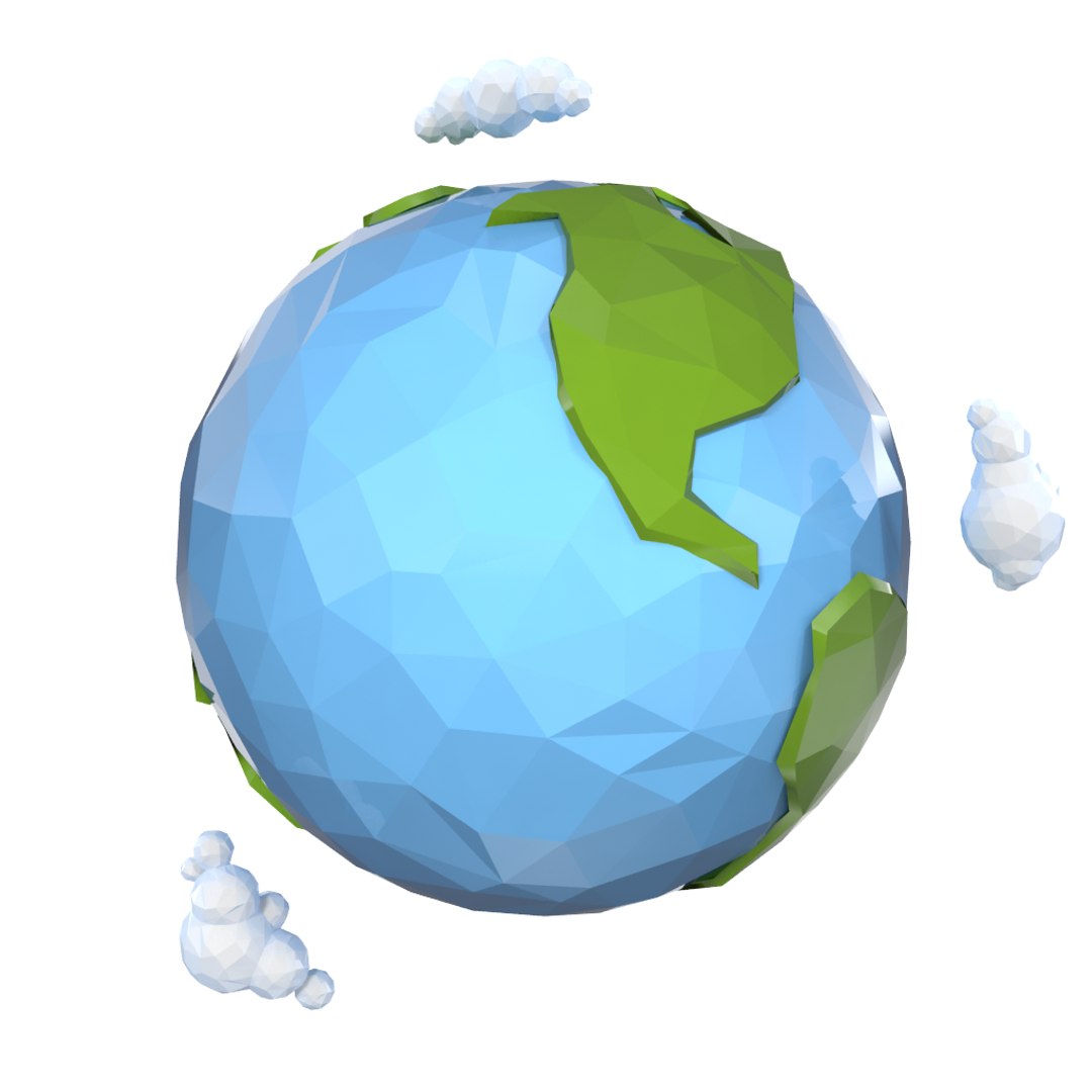 3d Model Stylized Planet Earth