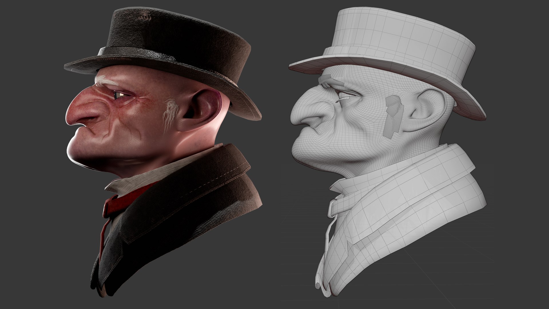 3D Old Man Middle Poly Model Model - TurboSquid 2345044