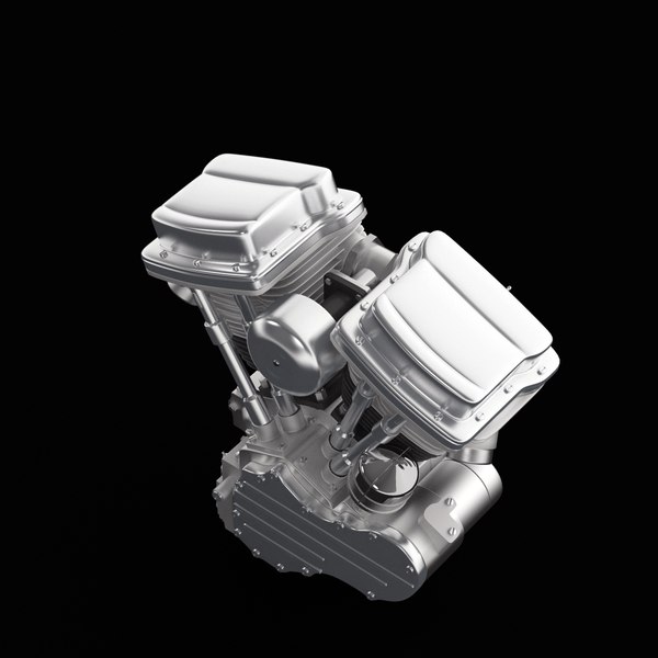 3d model v-twin engine