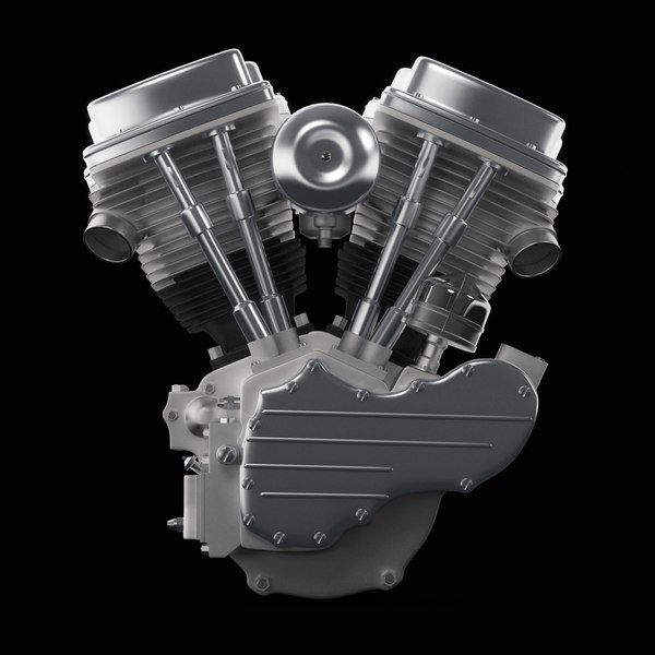 3d model v-twin engine