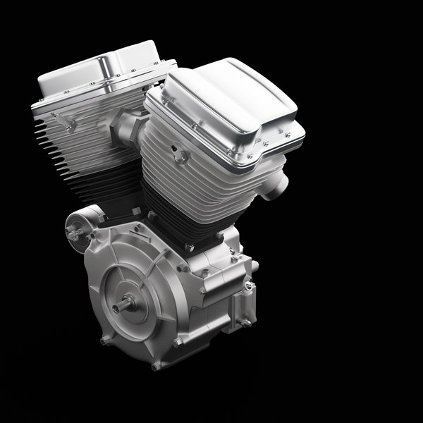 3d model v-twin engine