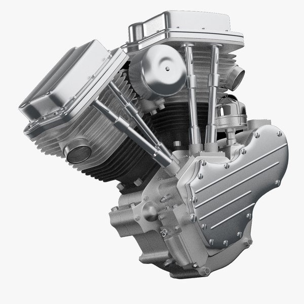 3d model v-twin engine