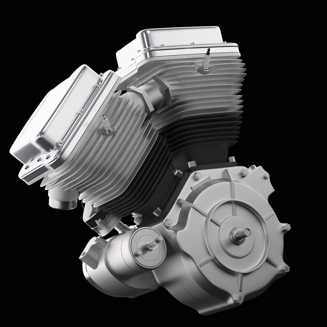 3d Model V-twin Engine