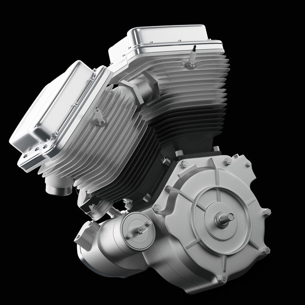 3d model v-twin engine
