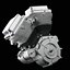 3d Model V-twin Engine