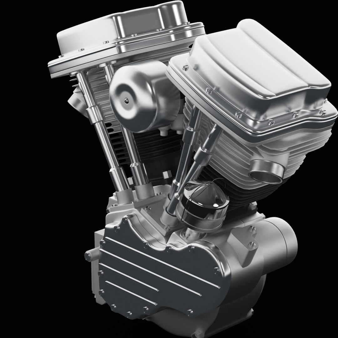 3d Model V-twin Engine