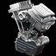 3d Model V-twin Engine