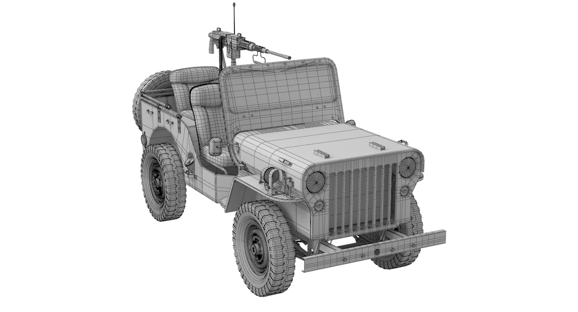 Real willys army jeep model - TurboSquid 1393247