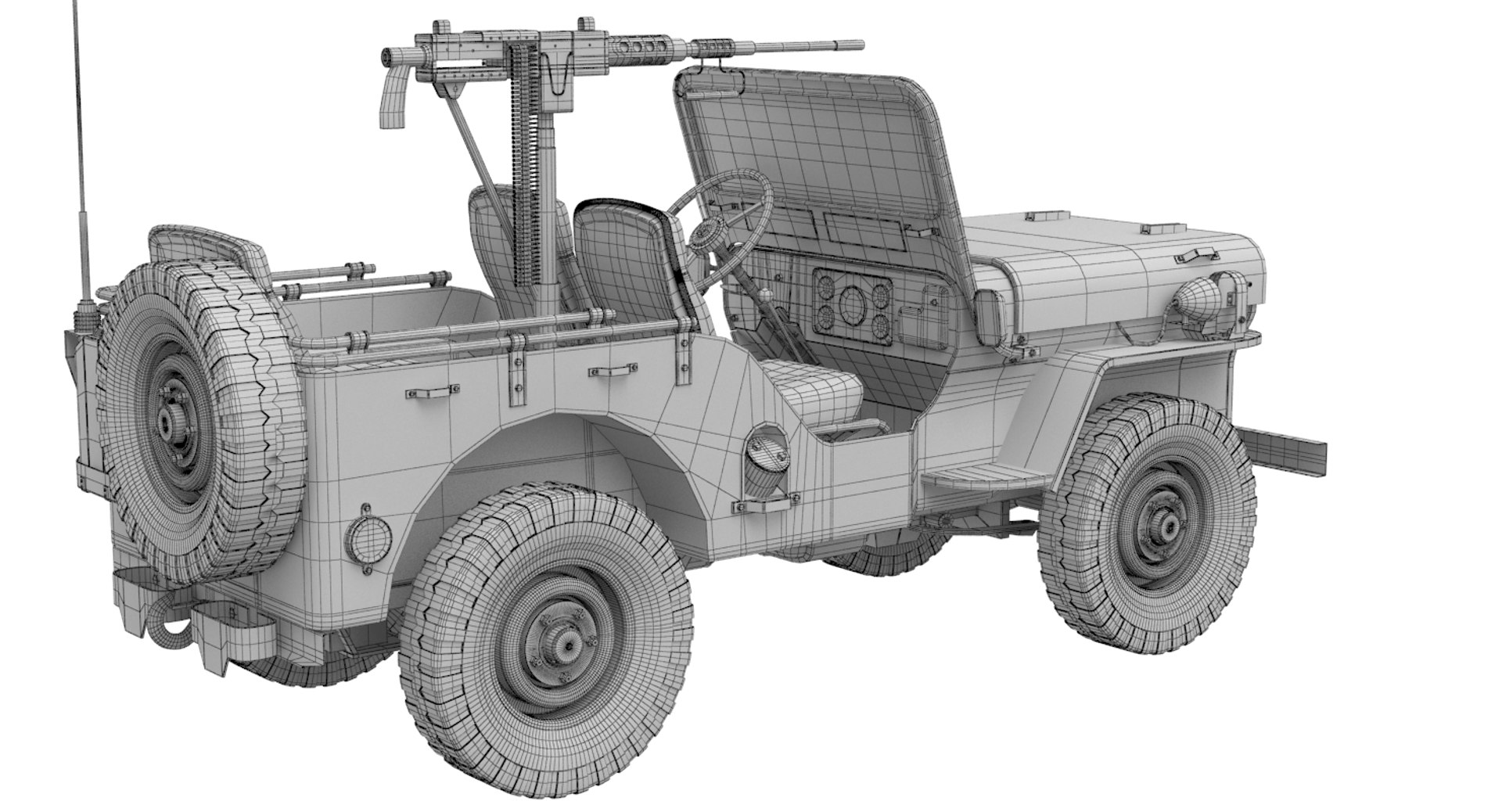 Real willys army jeep model - TurboSquid 1393247