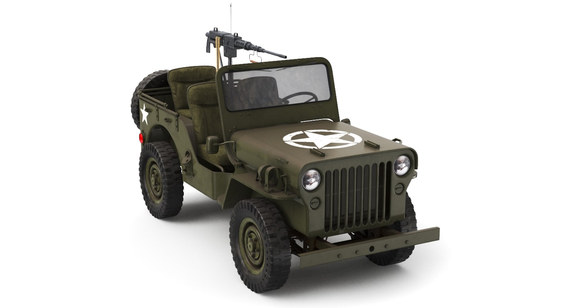 Real Willys Army Jeep Model - TurboSquid 1393247