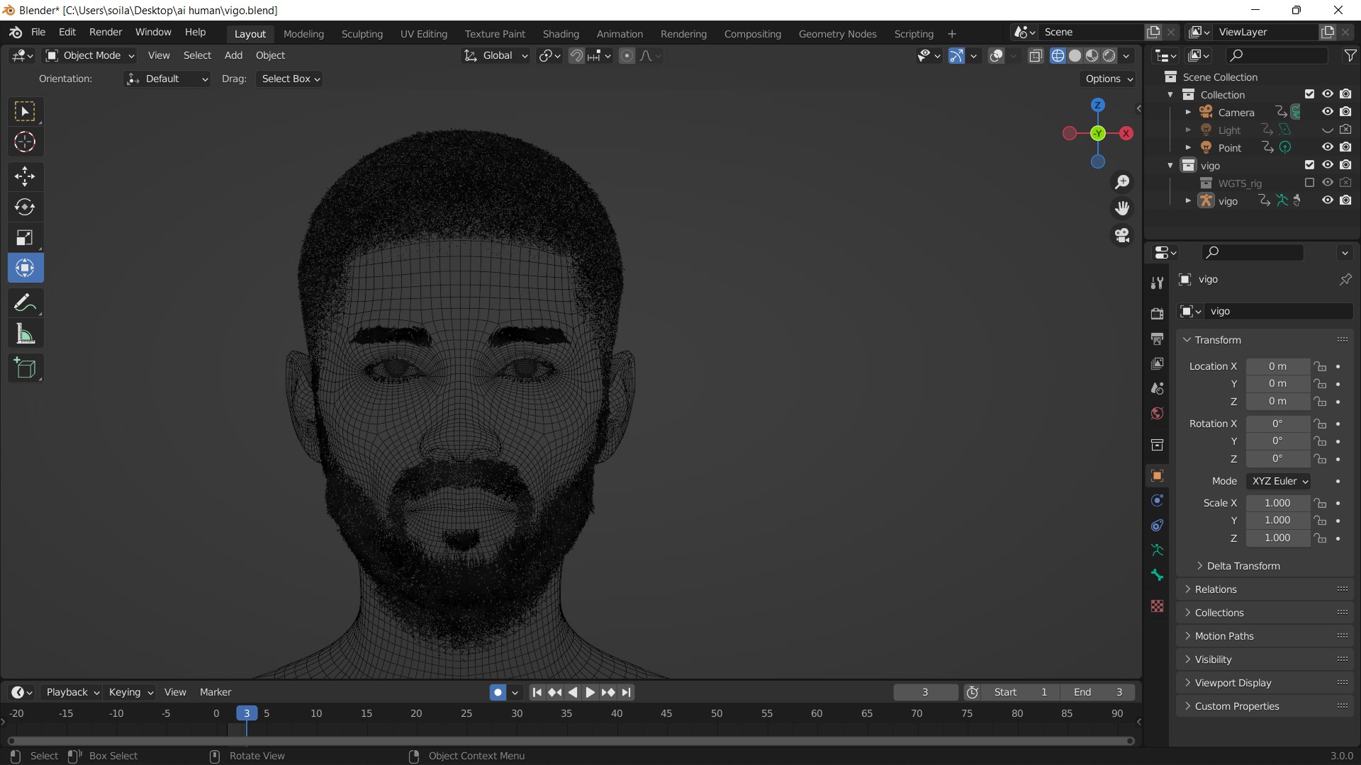 3D Vigo Realistic Rigged Blender Character Model Model - TurboSquid 1881191