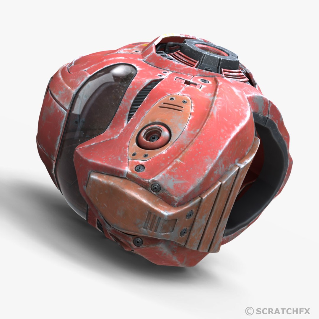 Cyborg Helmet 3d Model