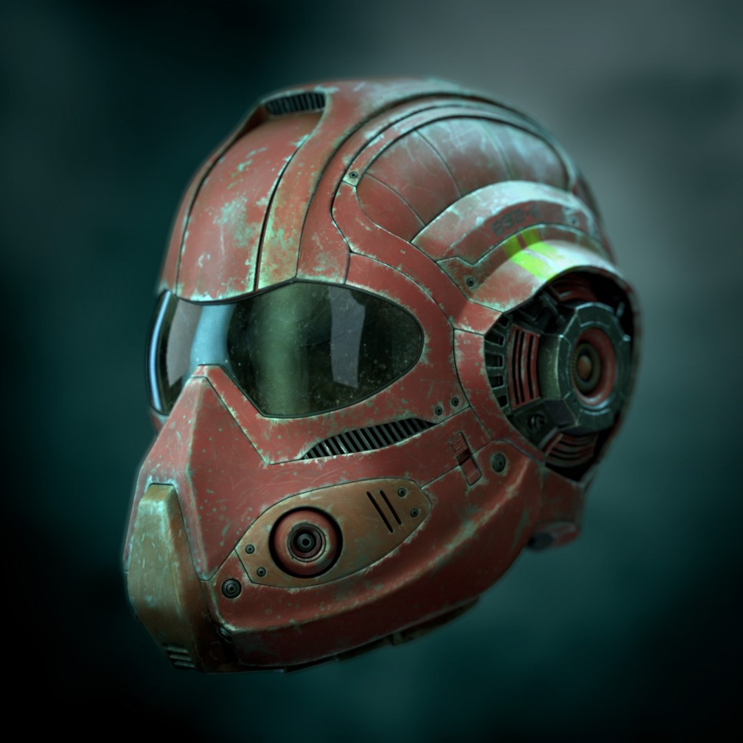 Cyborg Helmet 3d Model