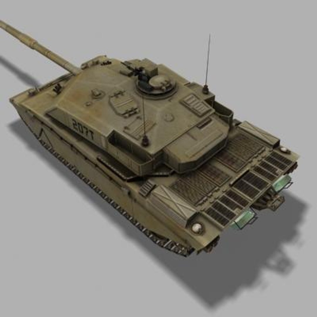 3d british tank challenger model