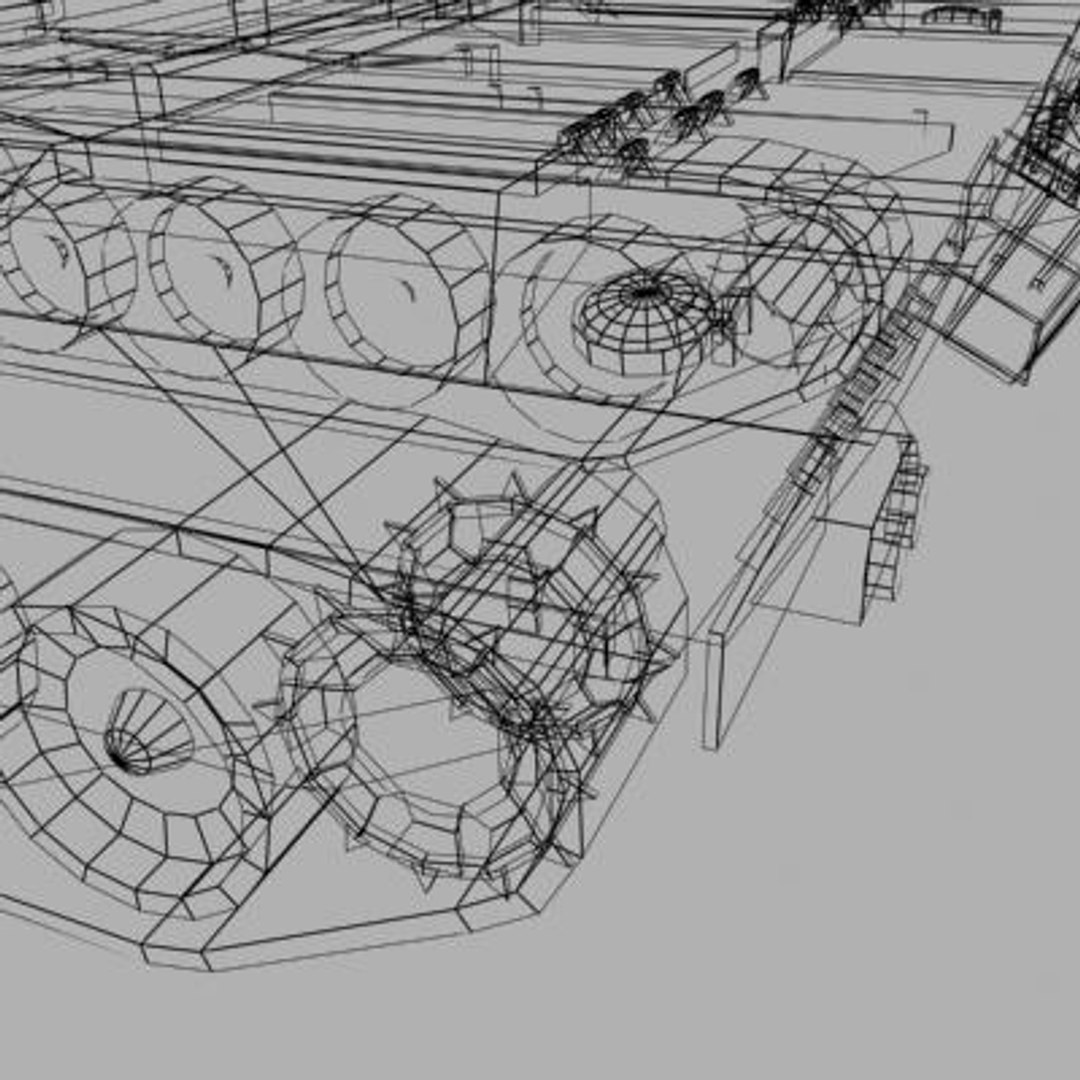 3d british tank challenger model