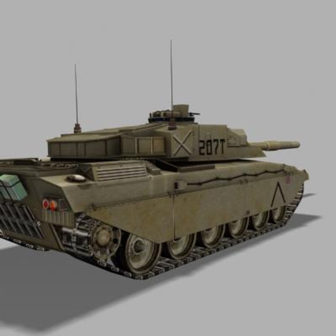 3d british tank challenger model