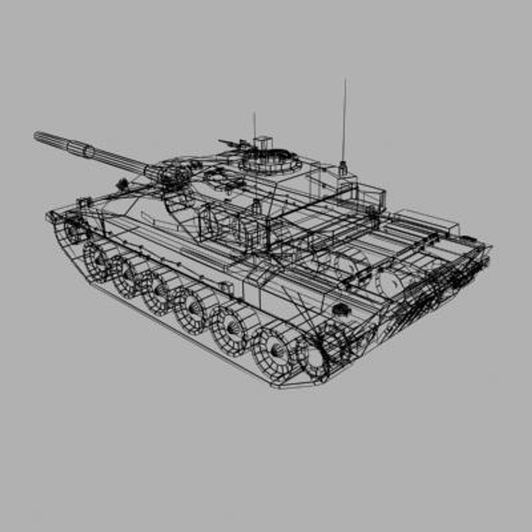 3d british tank challenger model