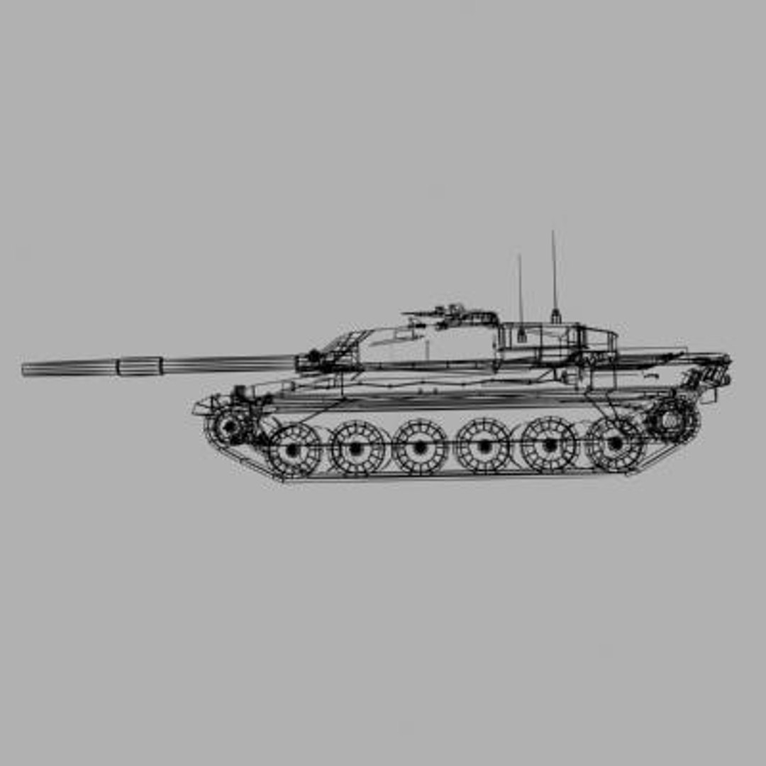 3d british tank challenger model