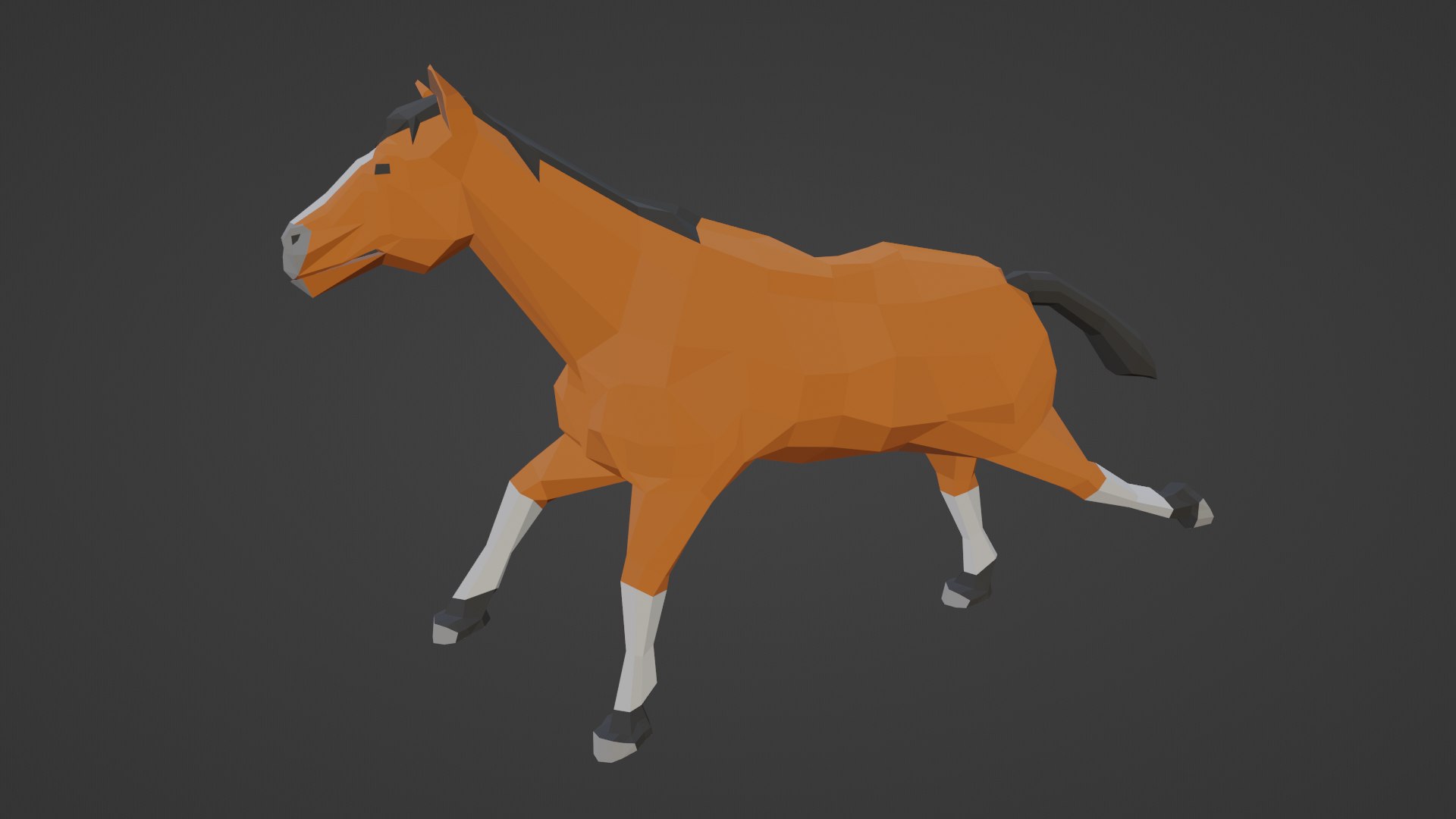 3D LOW POLY Horse - ANIMATED Model - TurboSquid 2174071