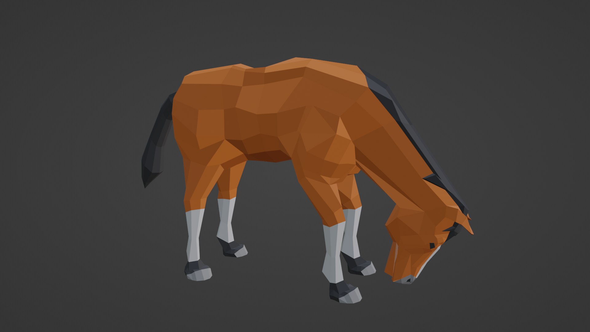 3D LOW POLY Horse - ANIMATED Model - TurboSquid 2174071