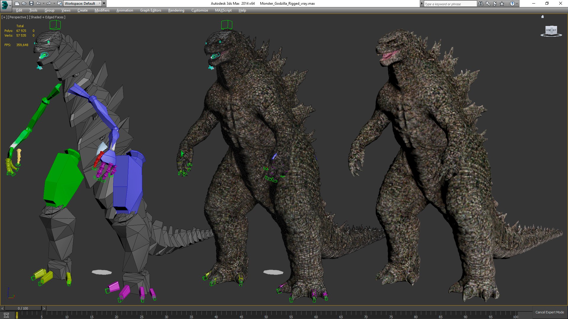 3D Monster Godzilla Rigged - TurboSquid 2091961