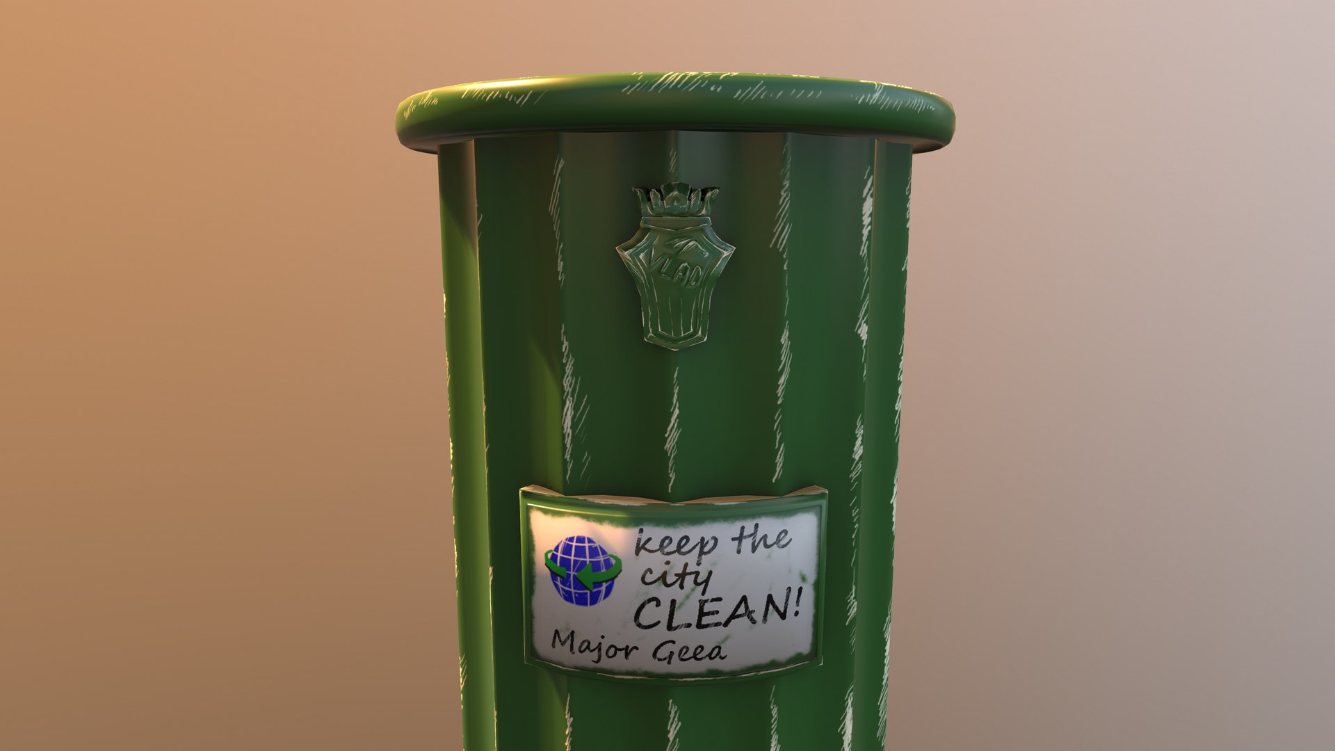 3D Stylized Trash Bin Model - TurboSquid 1628123