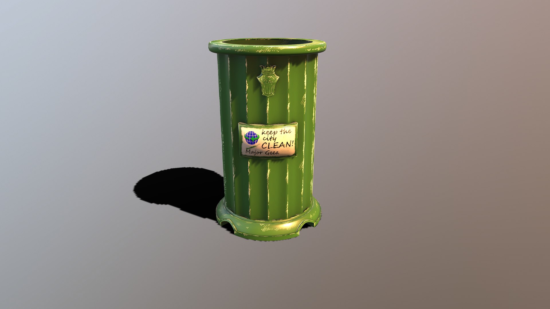 3D Stylized Trash Bin Model - TurboSquid 1628123