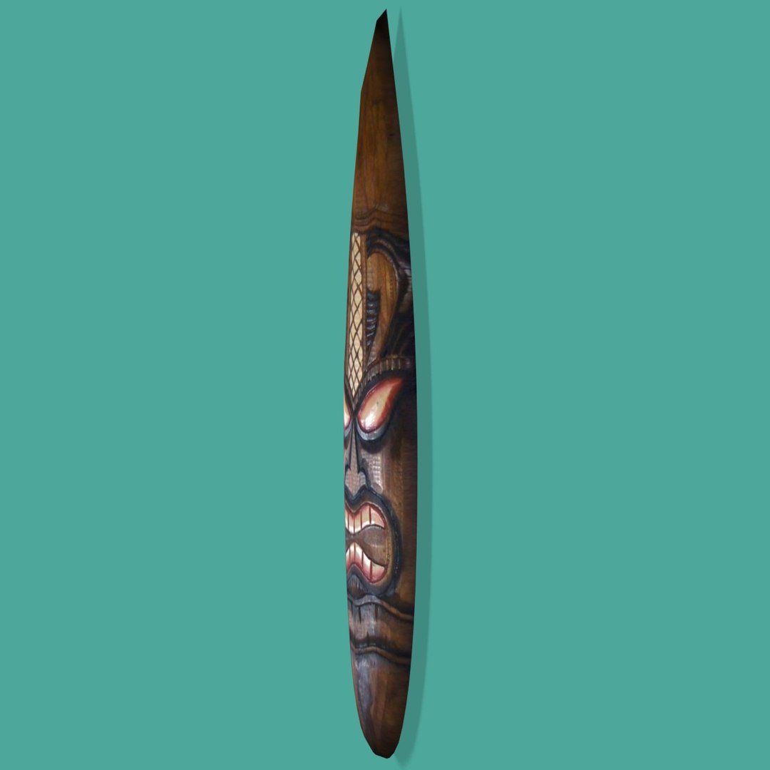 3d wall tiki mask fg model