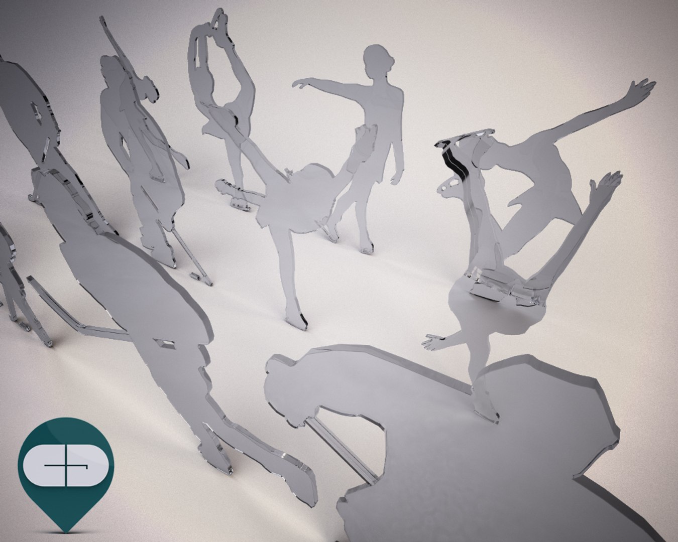 3d Silhouette People