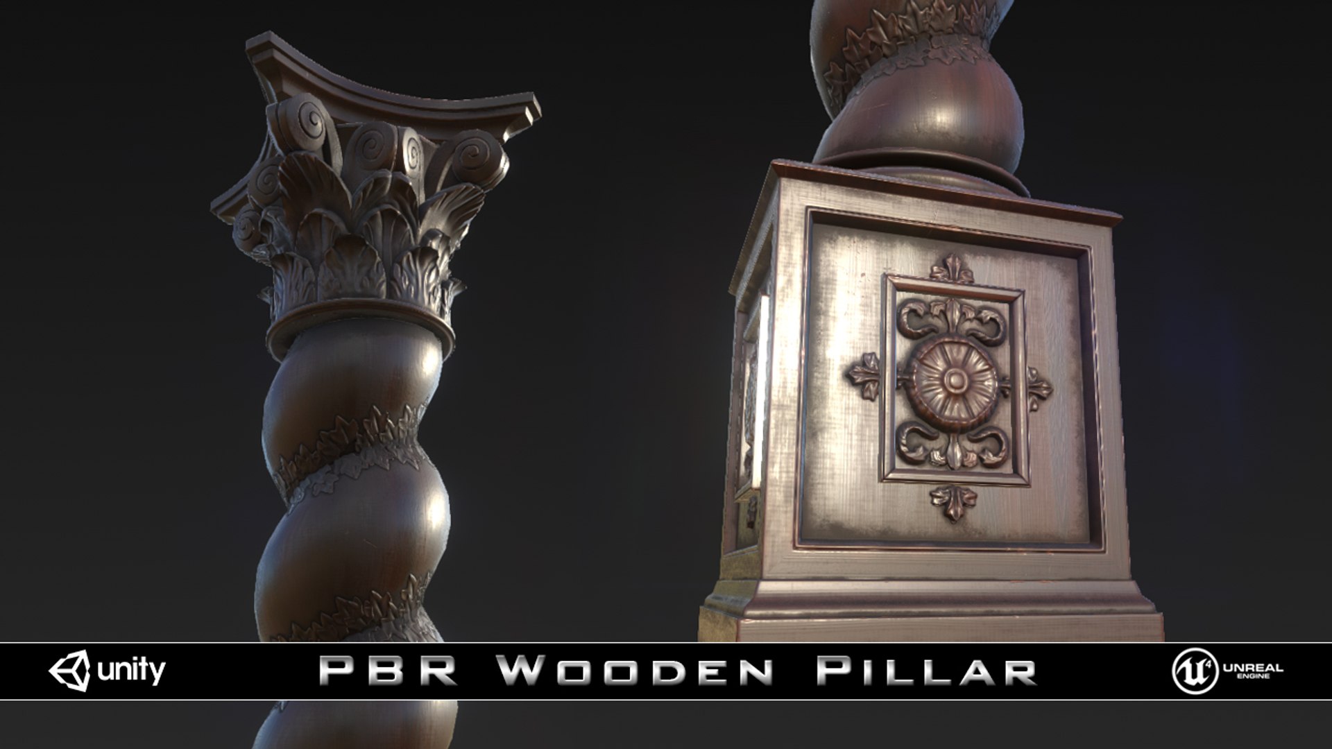 3d Pbr Pillar Gothic