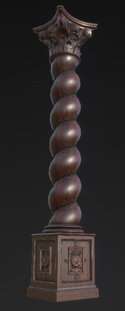 3d Pbr Pillar Gothic